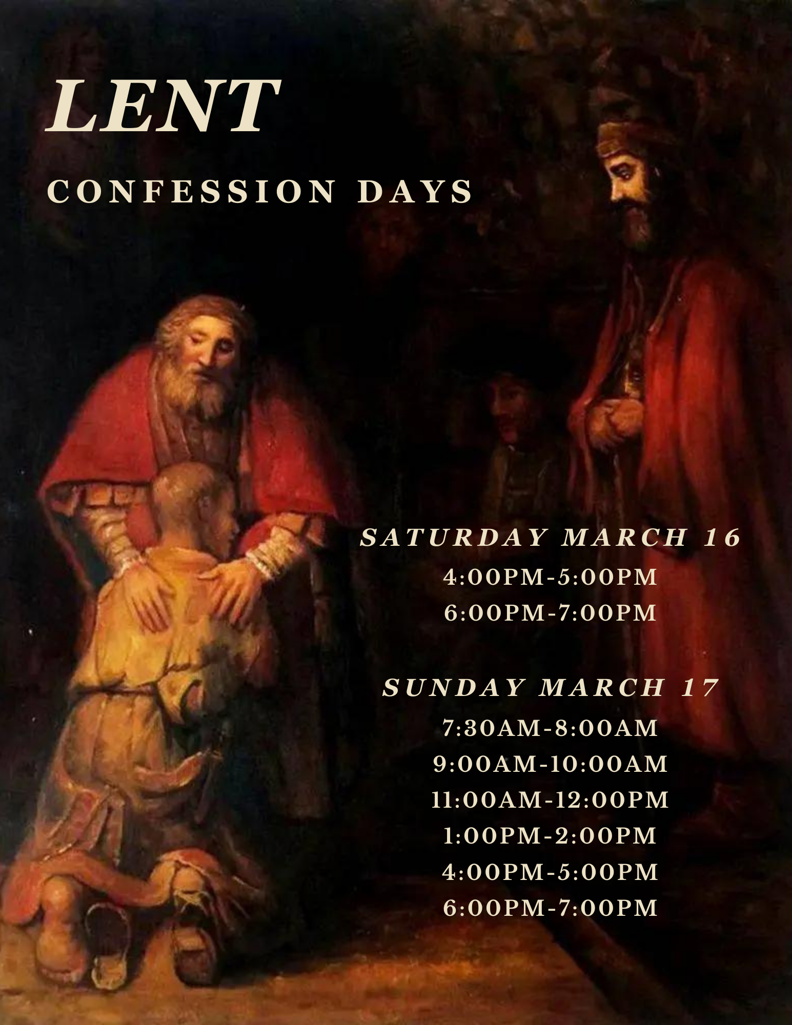 St. Timothy Parish, North York - Lent confessions 2024